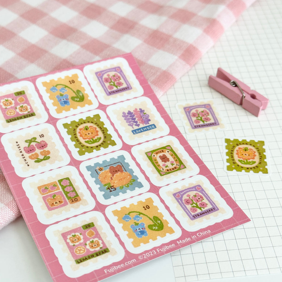 Snail Mail Stamp Sticker Sheet – Fujibee